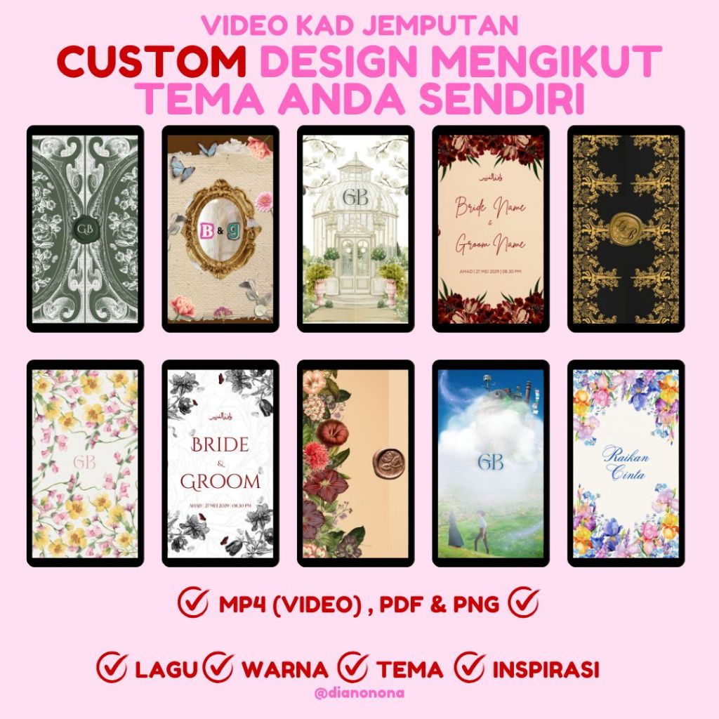 AKKD0CS | CUSTOM Kad Kahwin Digital Premium Design | Digital Invitation ...