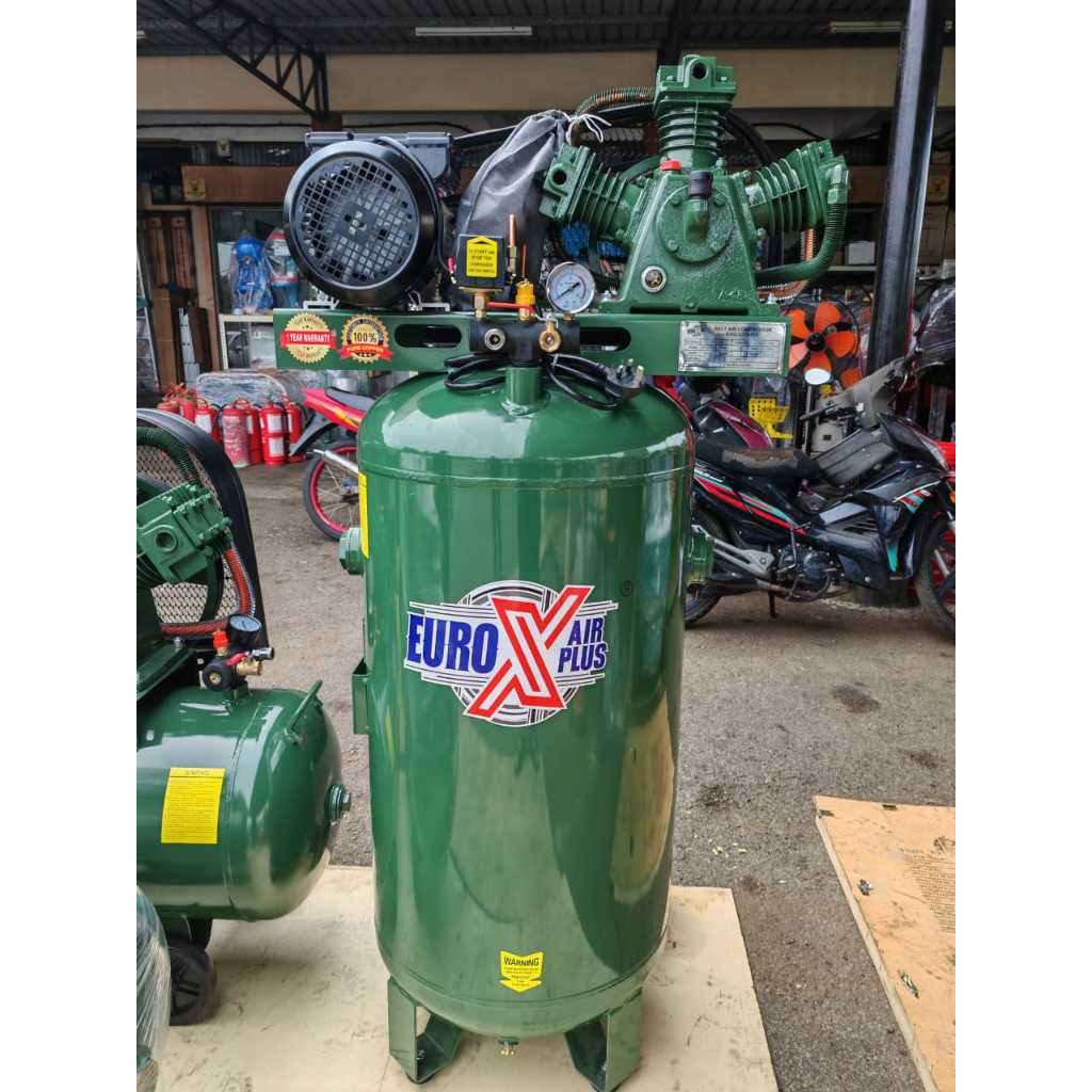 EUROX AIR PLUS EAG3-20065V Belt Air Compressor 3HP 2.2kW 200L | Shopee Malaysia