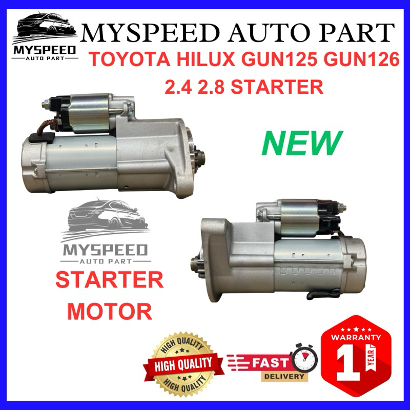 TOYOTA HILUX GUN125 GUN126 2.4 2.5 STARTER MOTOR HIGH QUALITY | Shopee ...