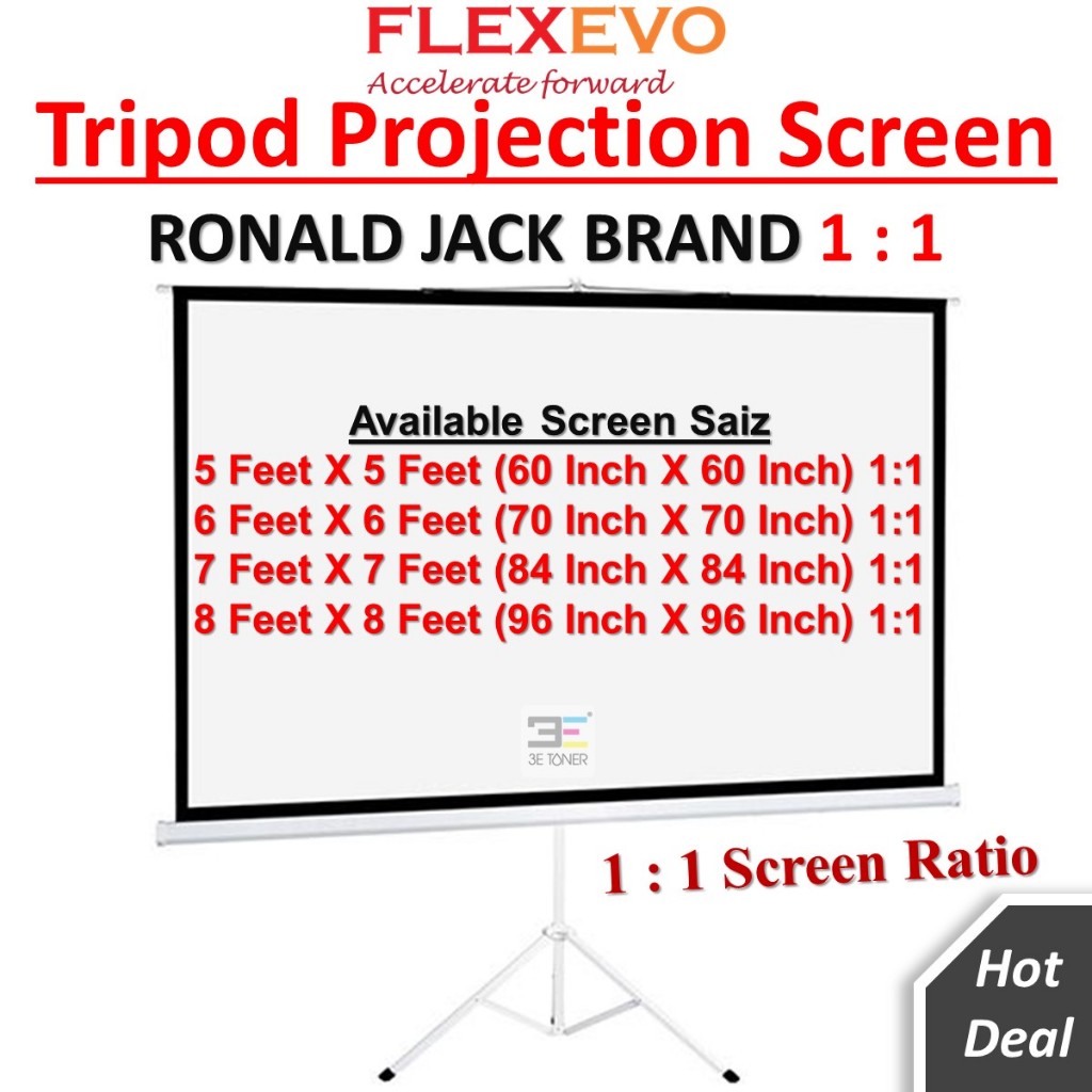Direct Factory Portable Projector Tripod Screen 5x5 6x6 7x7 8x8 ...