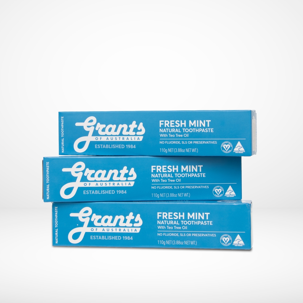 (3x110g) Halal Grants Natural Toothpaste Fresh Mint with Tea Tree Oil ...