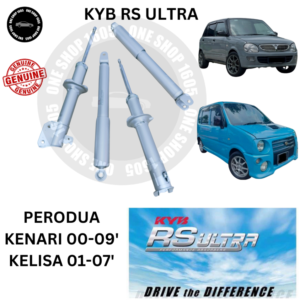 PERODUA KENARI 2000-2009 KELISA 2001-2007 DEPAN-FRONT/BELAKANG-REAR KYB ...