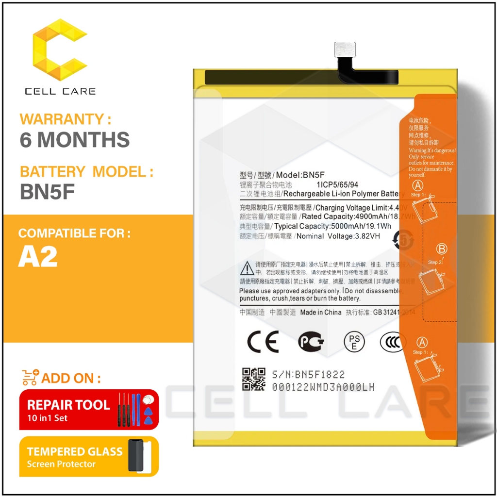 CellCare Battery BN5F For REDMI A2 (5000 mAh) | Shopee Malaysia