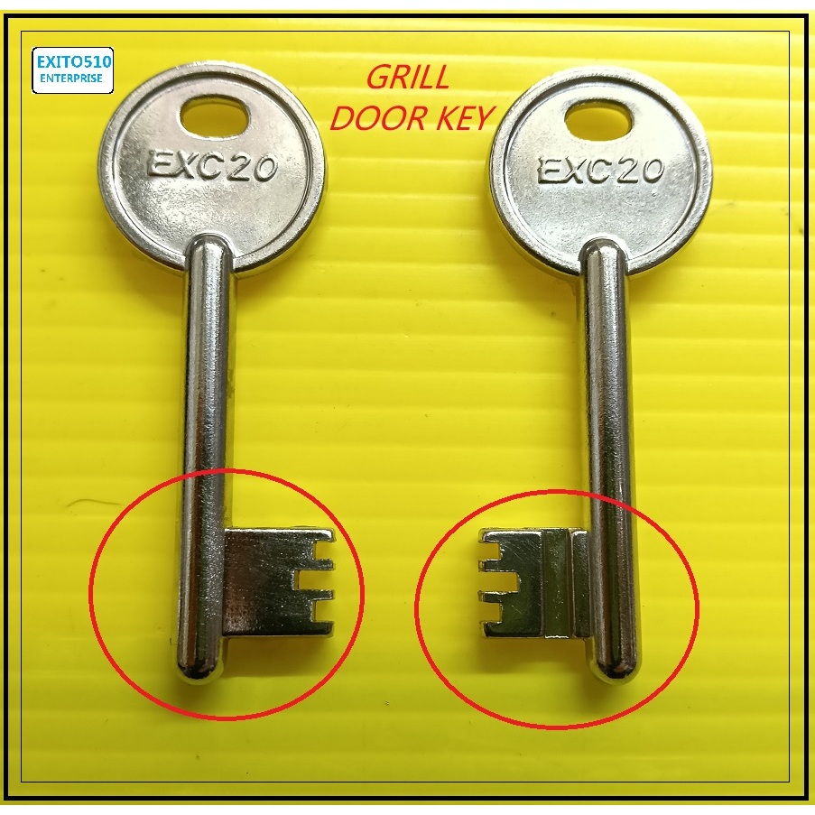 Grill Door Key /st.guchi/ARMOR/EXCEL/kunci pintu grill (010) | Shopee ...