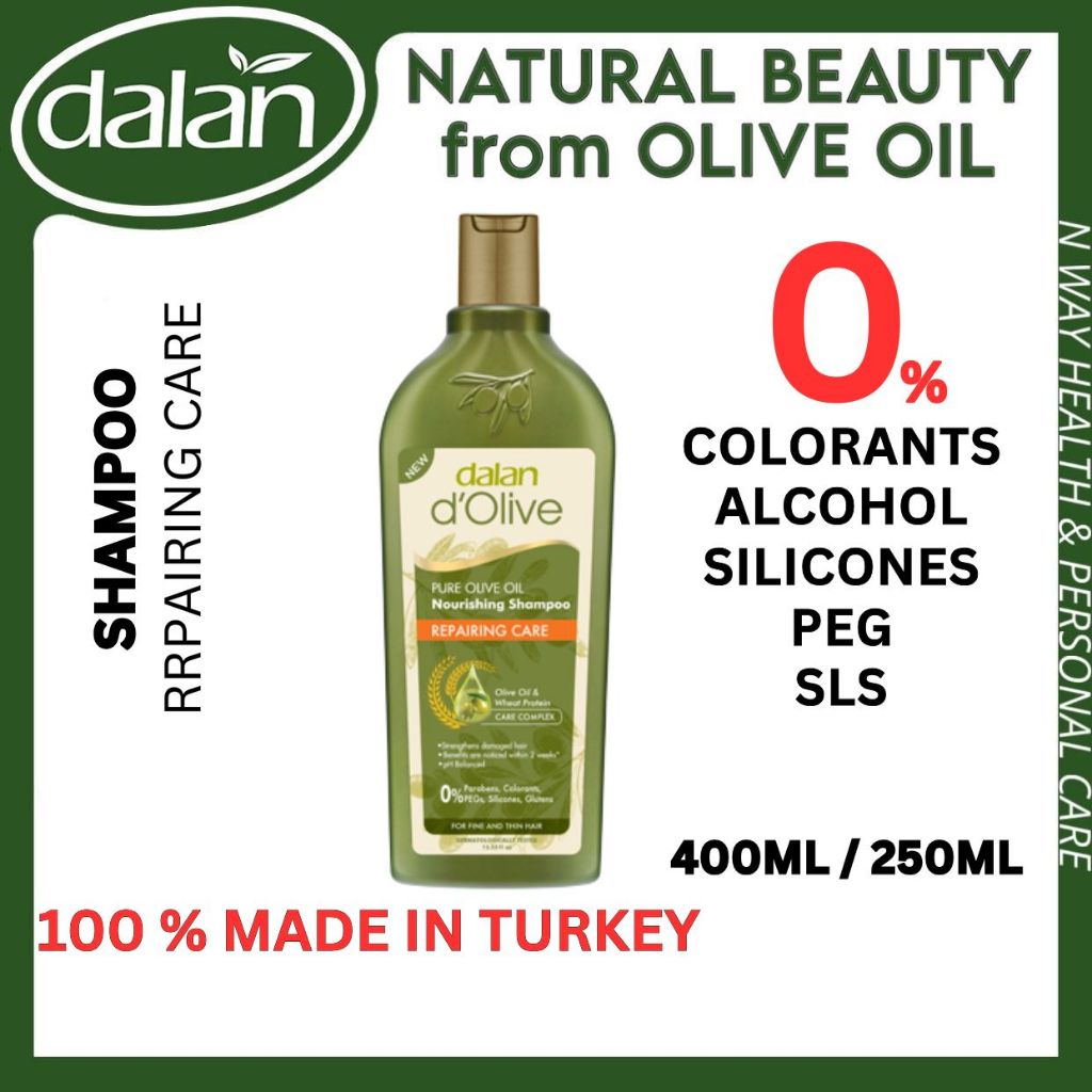 Dalan D'Olive Shampoo (Repairing care) 400ml / 250ml | Shopee Malaysia