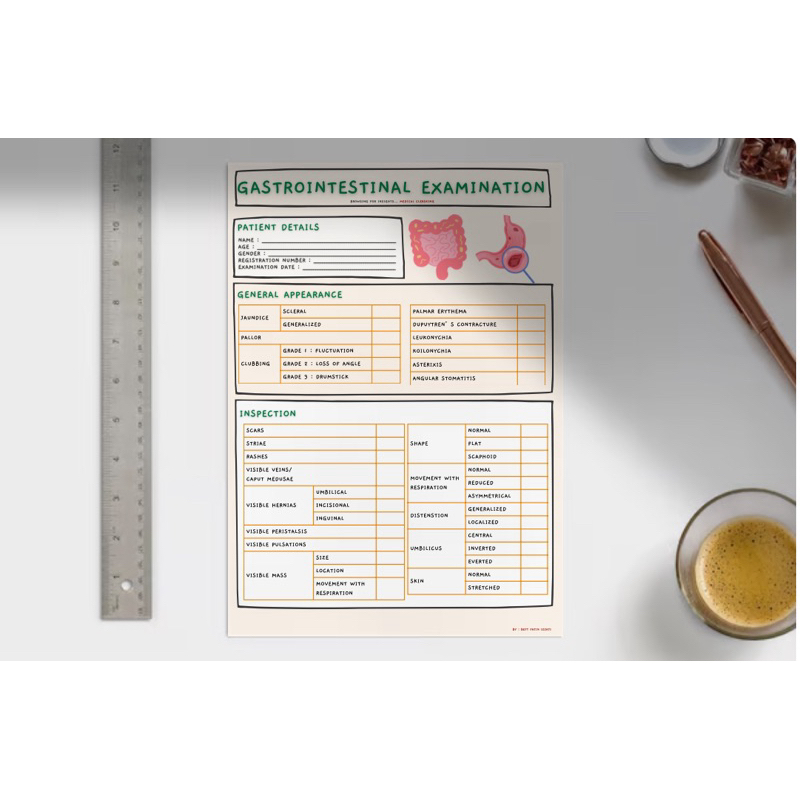 Gastrointestinal Examination Medical Template PDF | Shopee Malaysia