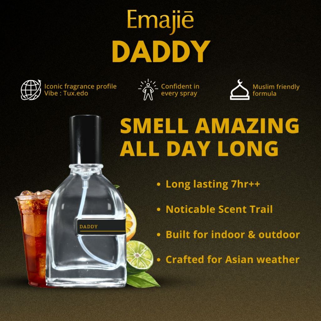 EMAJIE DADDY Perfume for Men 30ml Long Lasting Muslim Friendly | Shopee ...