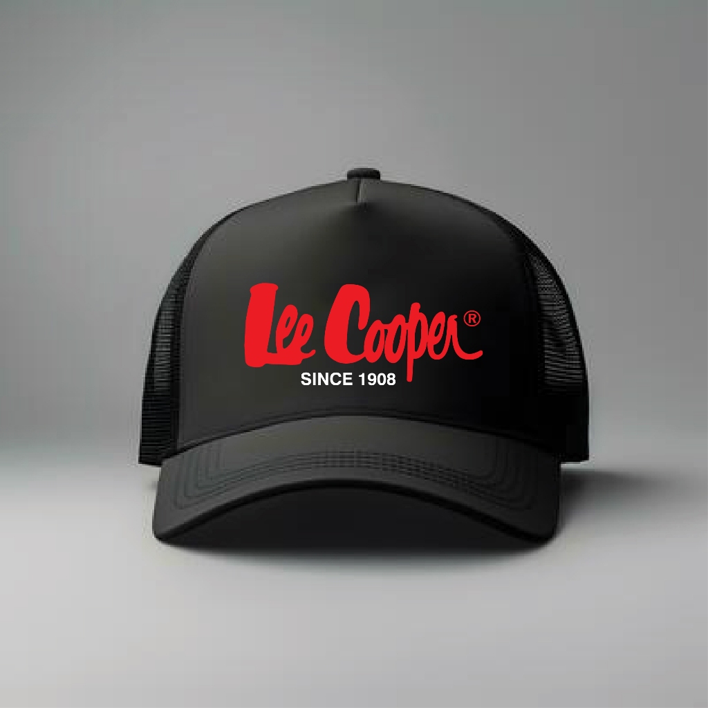TRUCKER CAP LEE COOPER BLACK COTTON | Shopee Malaysia