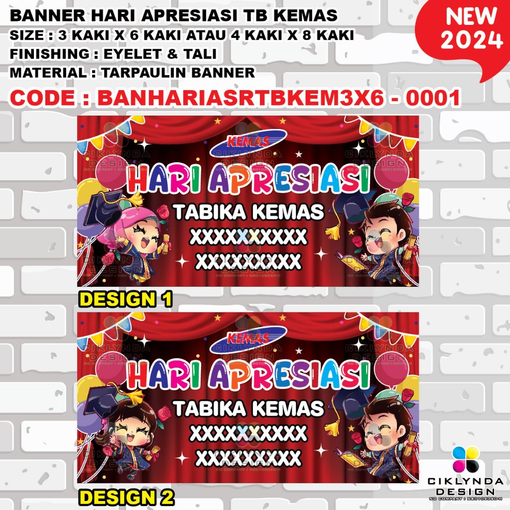 PRE-ORDER - BANNER + TALI & EYELET - HARI APRESIASI TABIKA KEMAS - 3 ...