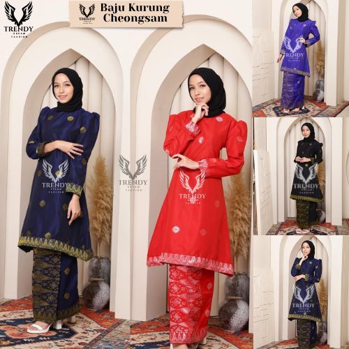 Baju Kurung Cheongsam +sekali veil Songket bunga tabur muslimah ...