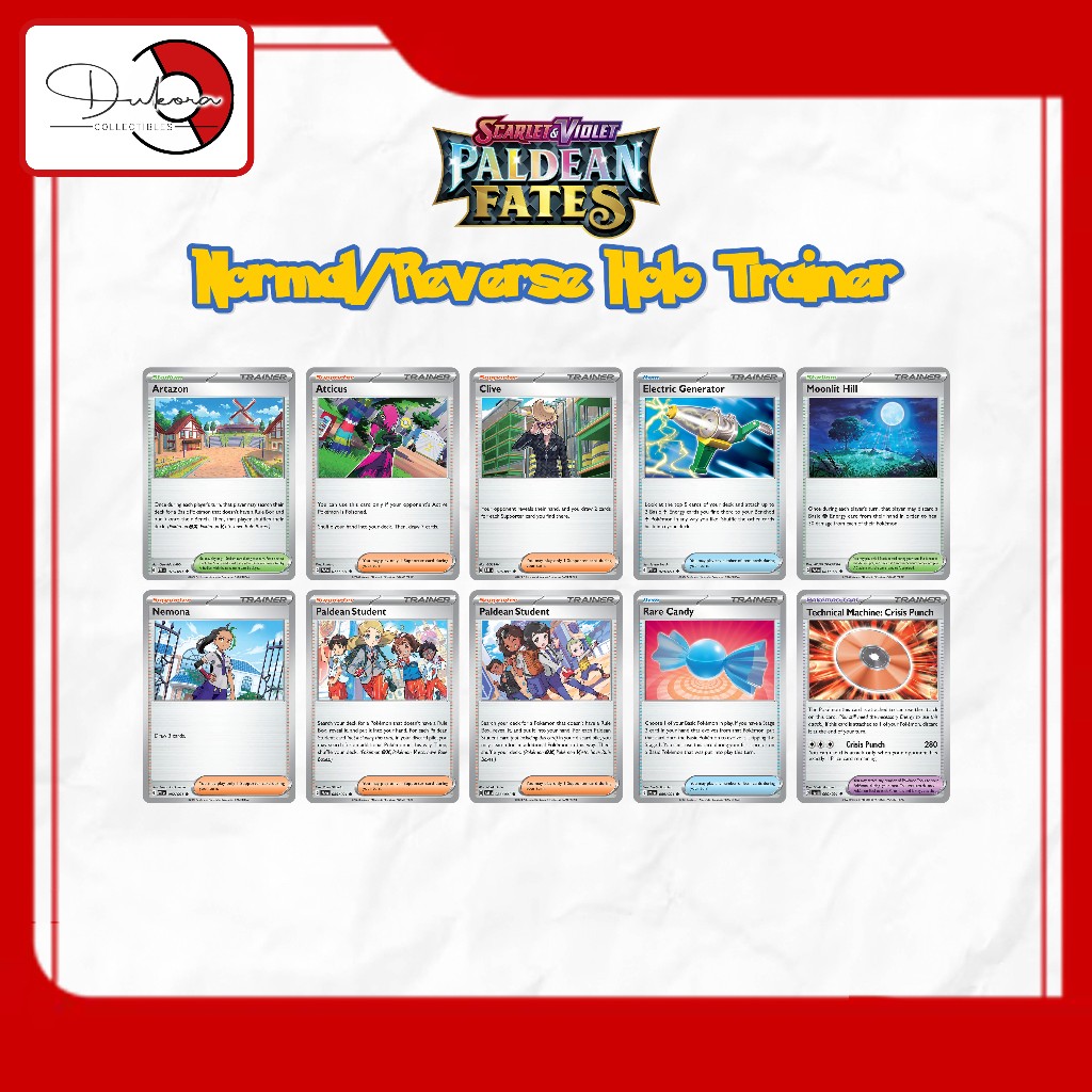 Uncommon/Reverse Holo Trainer Singles - [Pokemon TCG : Paldean Fates ...