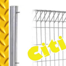 Gi round Tiang pagar BRC pole fencing GI Fencing Post & Fitting Pagar ...