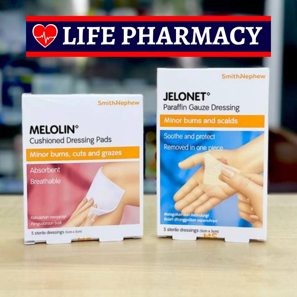 Jelonet Paraffin Gauze Dressing (Minor Burns and Scalds)/Melolin ...