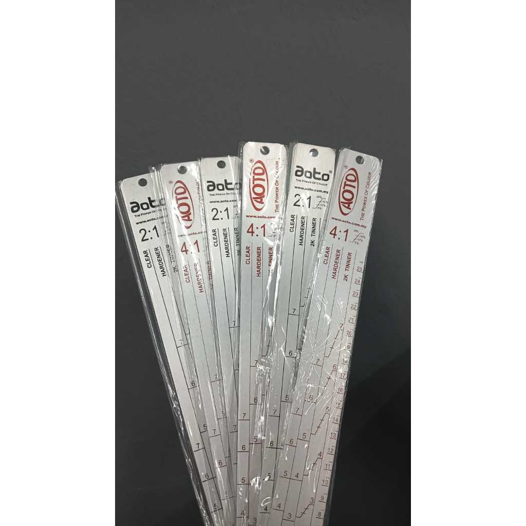 MEASURING RULER FOR MIXING CLEAR / PRIMER/2K PAINT/PEMBARIS UKUR/2:1/4: ...
