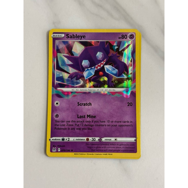 Sableye 070/196 Holo Rare for Lost zone Deck | Shopee Malaysia