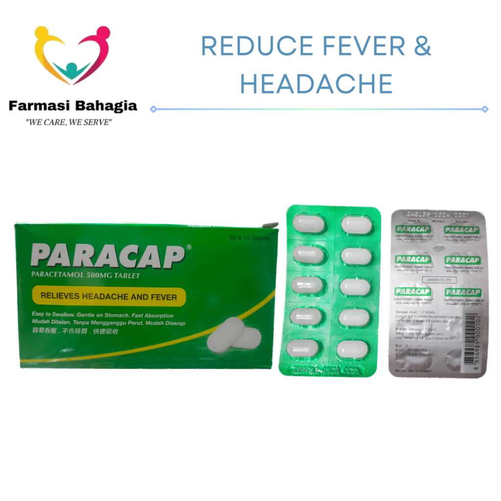 [ Exp 3/2027 ] PARACAP PARACETAMOL 500MG TABLET 10'S ( 1 STRIP ...