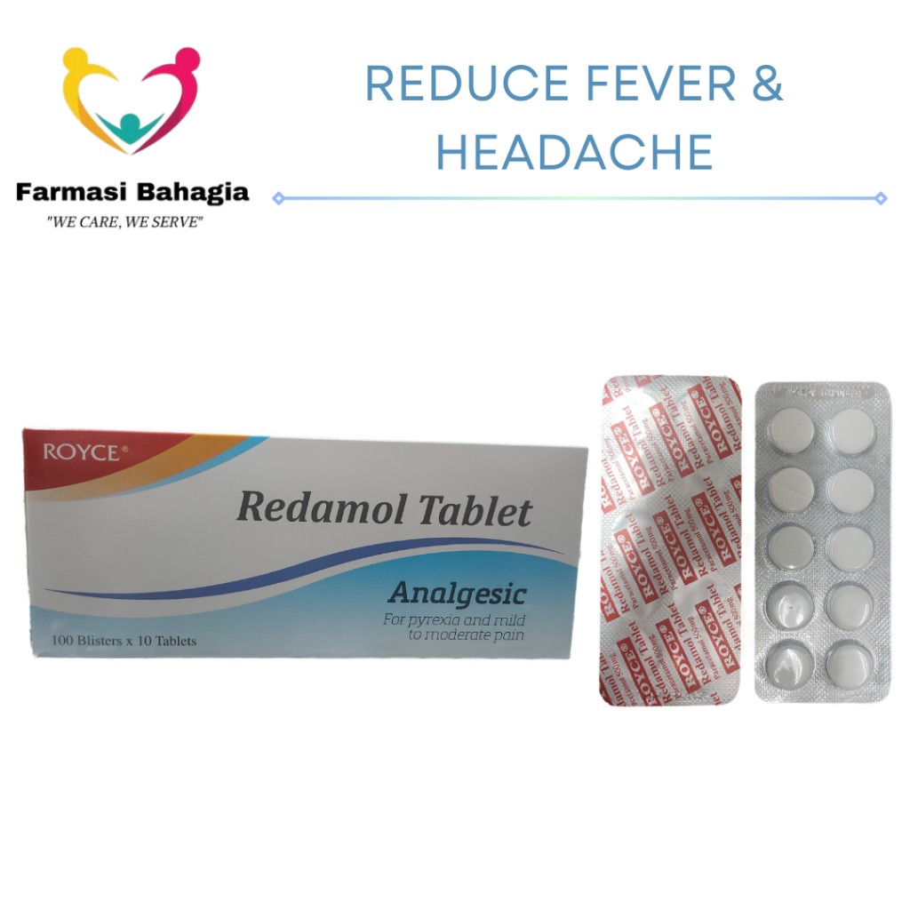 [ Exp 6/2026 ] ROYCE REDAMOL PARACETAMOL 500MG TABLET 10'S ( STRIP ...