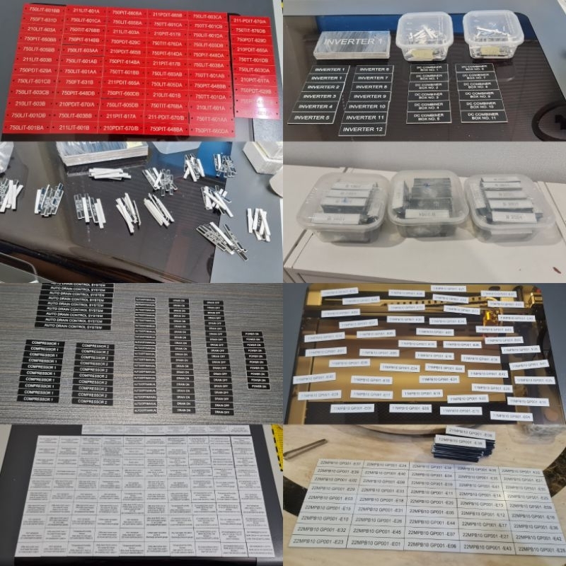 Industrial Panel Tagging Name plate customize engrave | Shopee Malaysia