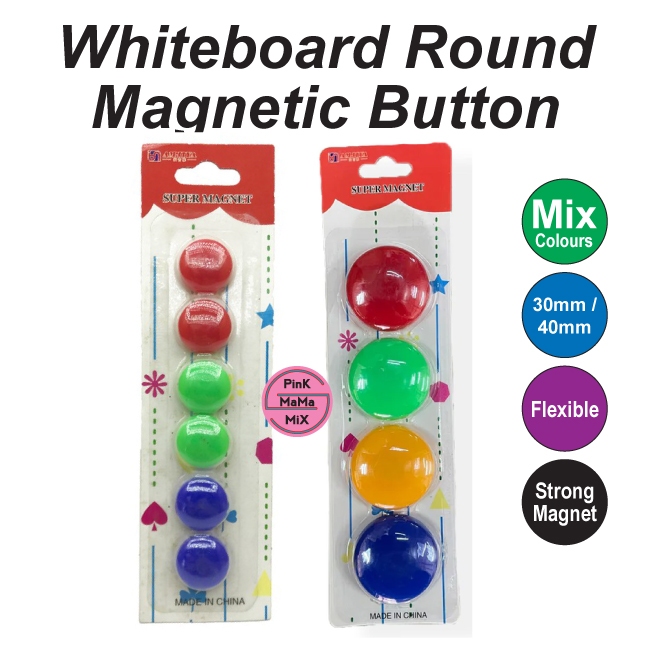 Whiteboard Button Magnet 30mm 40mm | Shopee Malaysia
