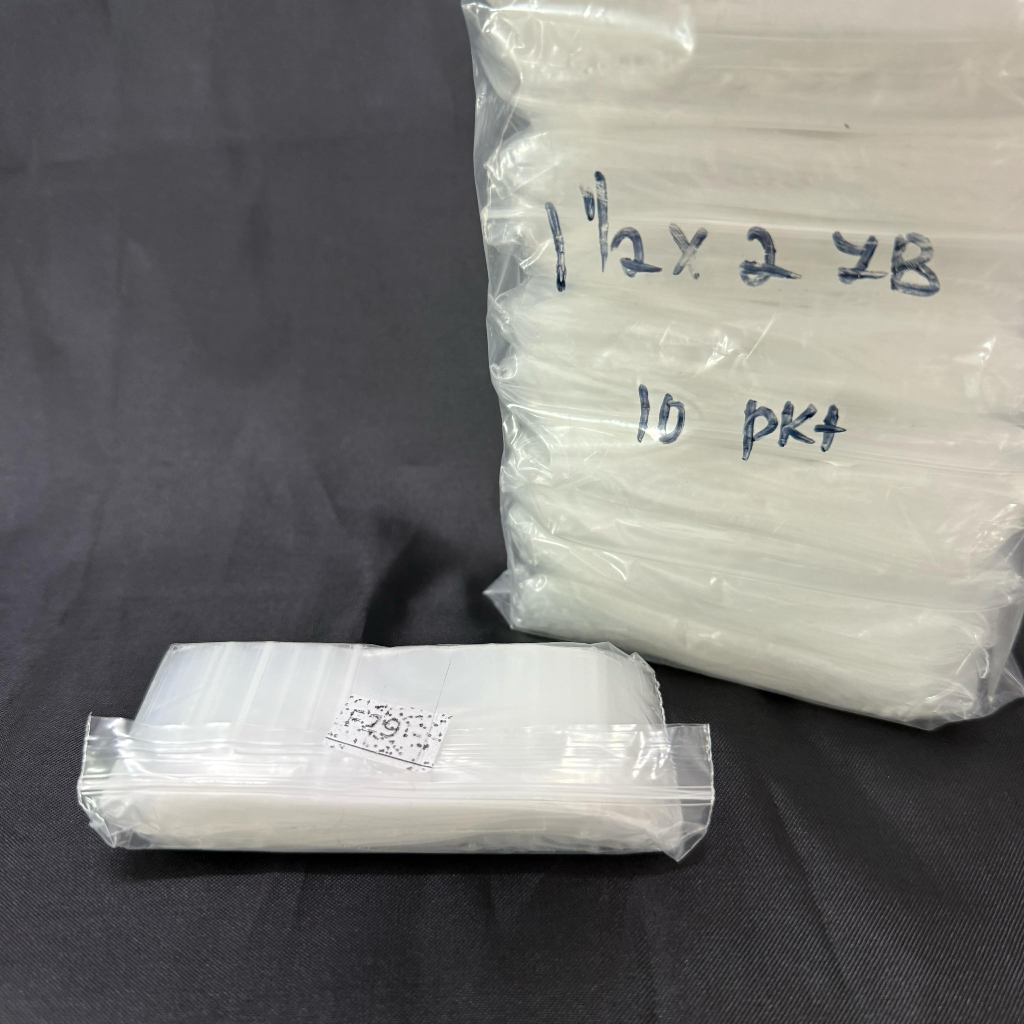 [ 100 pcs ] Food Grade 1.5" x 2" Plastic Bag Zip Easy Way Plastic Bag ...