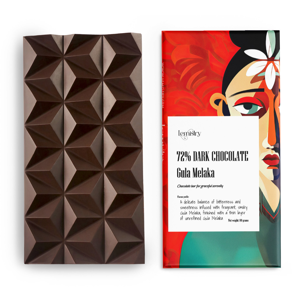 Lemistry 72% Dark Chocolate Bar with Gula Melaka Food Snacks | Shopee ...
