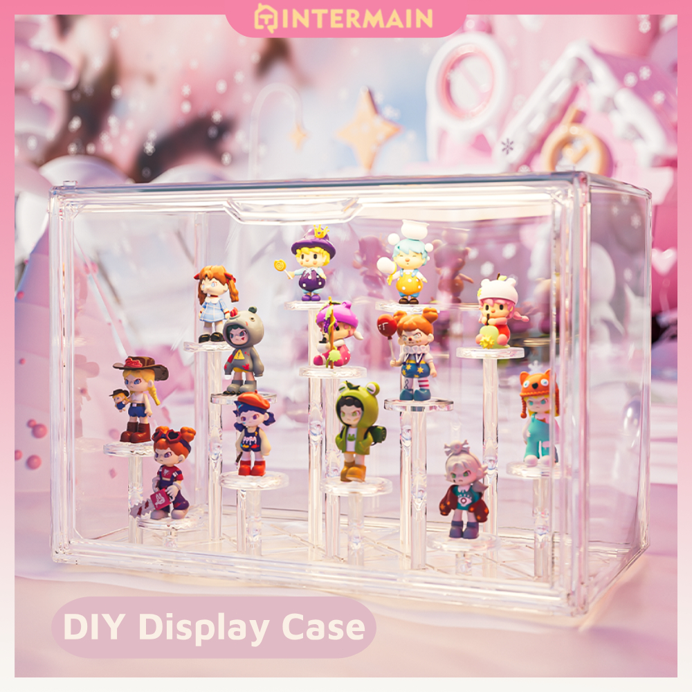 DIY Clear Storage Customise Organizer Blind Box Acrylic Display Box Toy ...