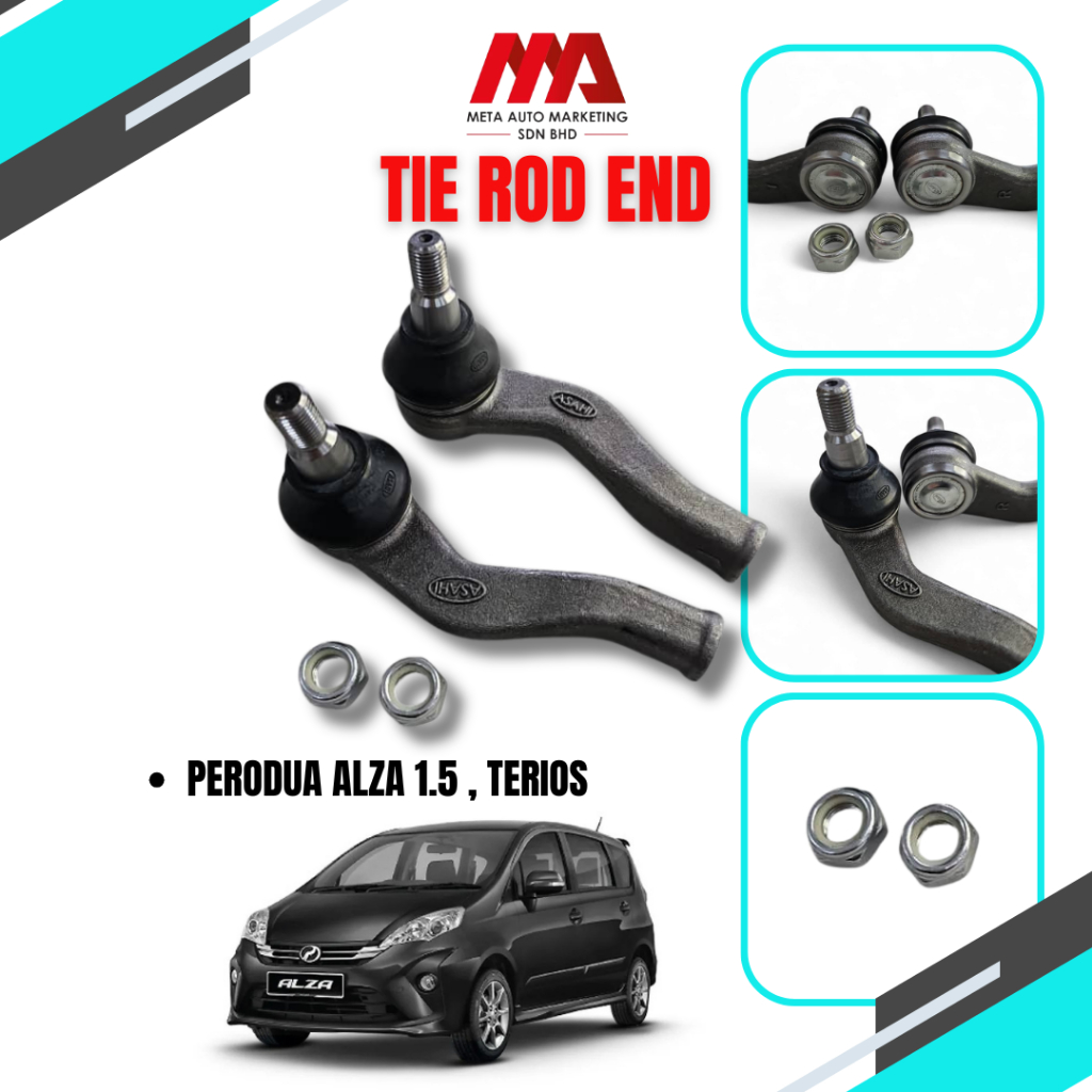 TIE ROD END SETS LH & RH PERODUA ALZA 1.5,TERIOS (45046-BZ100/45047 ...