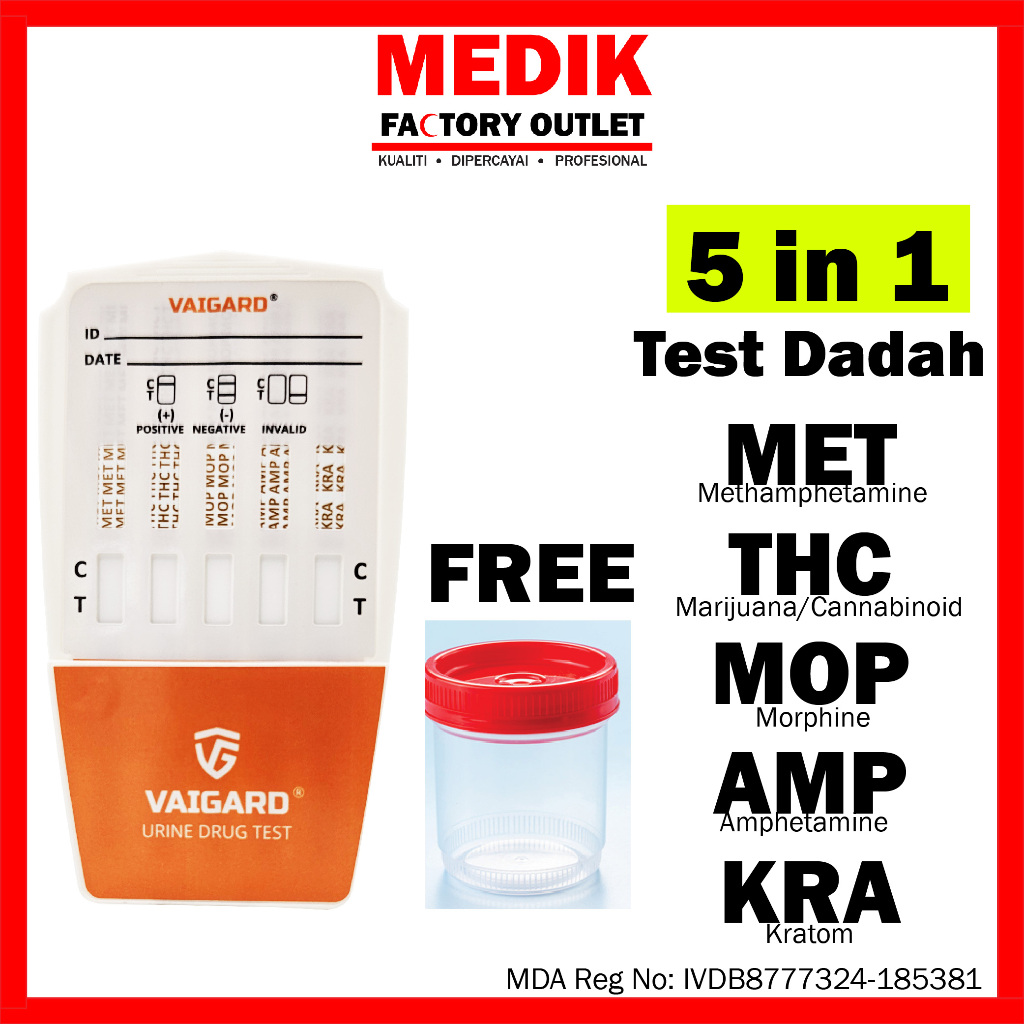 Drug Urine Test Kit 5in1 | Shopee Malaysia