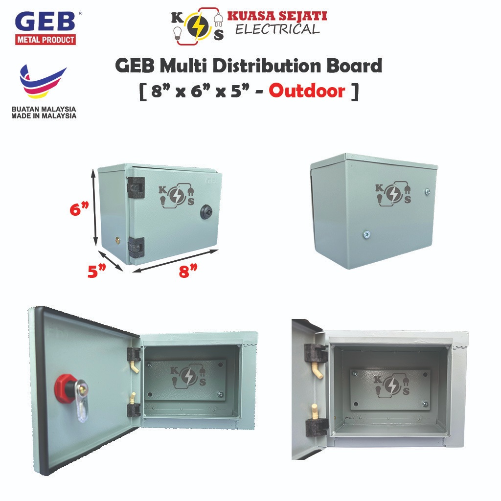 GEB Indoor/Outdoor Enclosure Distribution Multi DB Metal Box Board ...