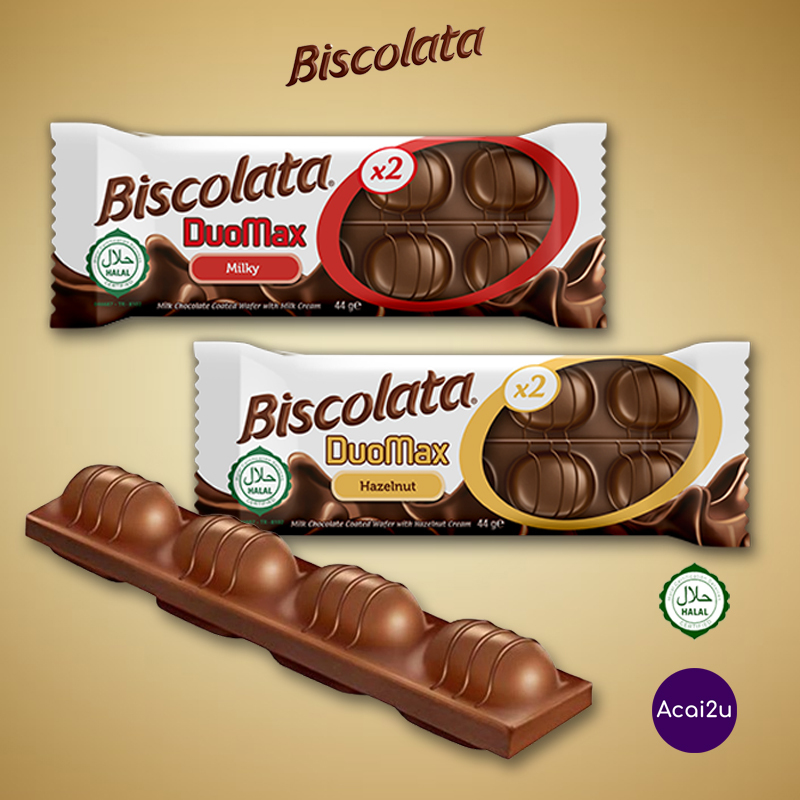 Biscolata Duomax (Milky/Hazelnut) Chocolate Wafer 44g | Shopee Malaysia