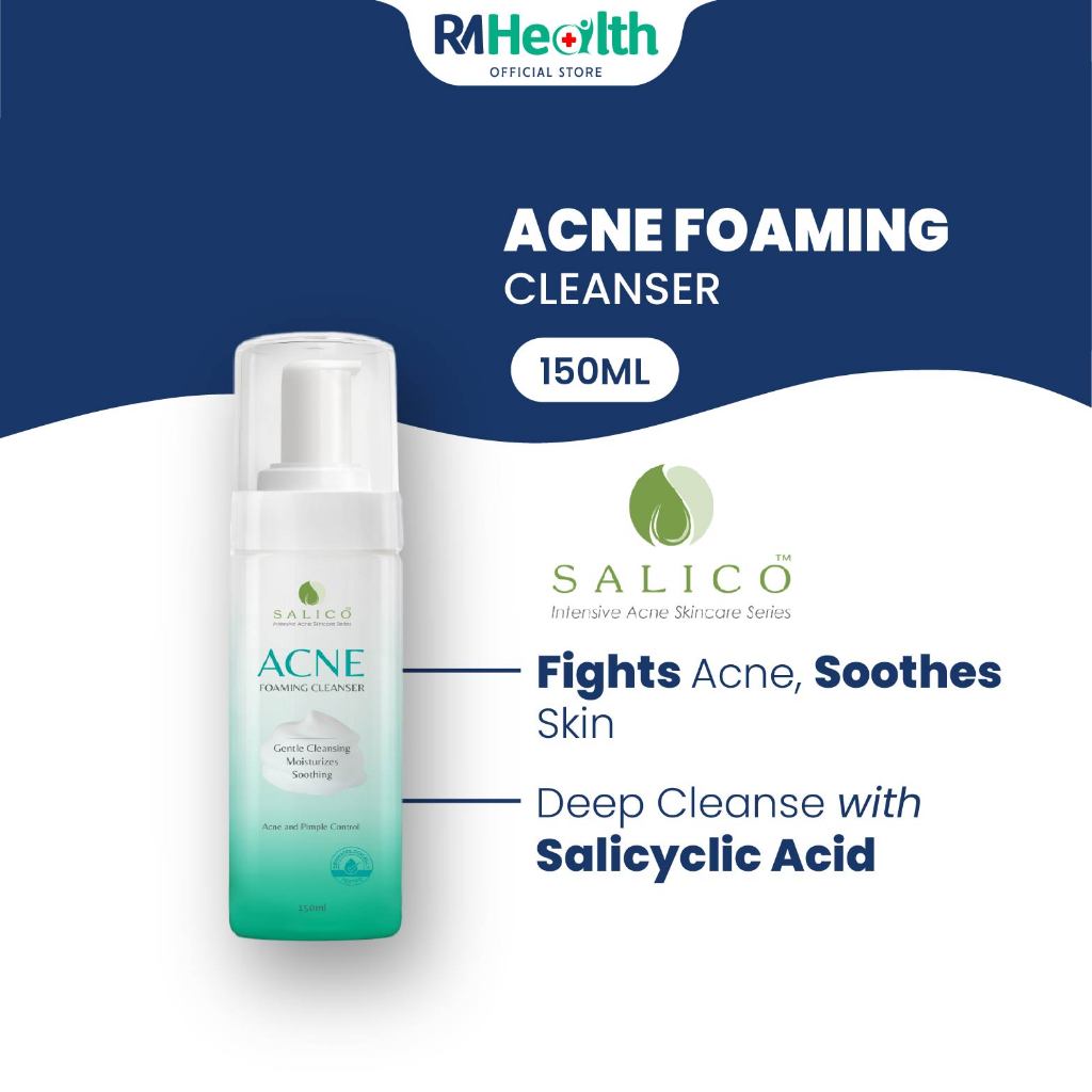 Salico Acne Foaming Cleanser 150ml Pencuci Muka Jerawat Facewash ...
