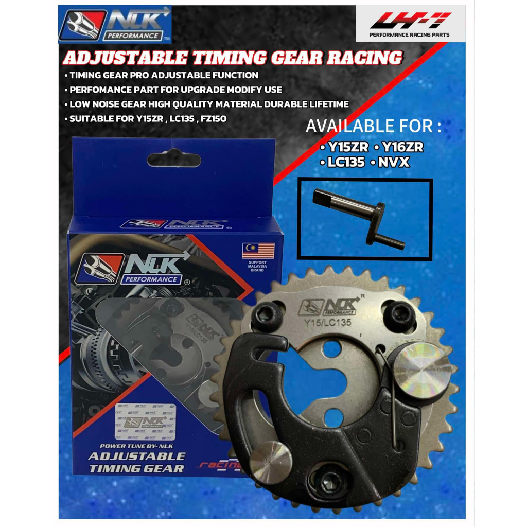 NLK PERFORMANCE ADJUSTABLE TIMING GEAR Y15ZR / LC135 / NVX V2 / Y16 ...