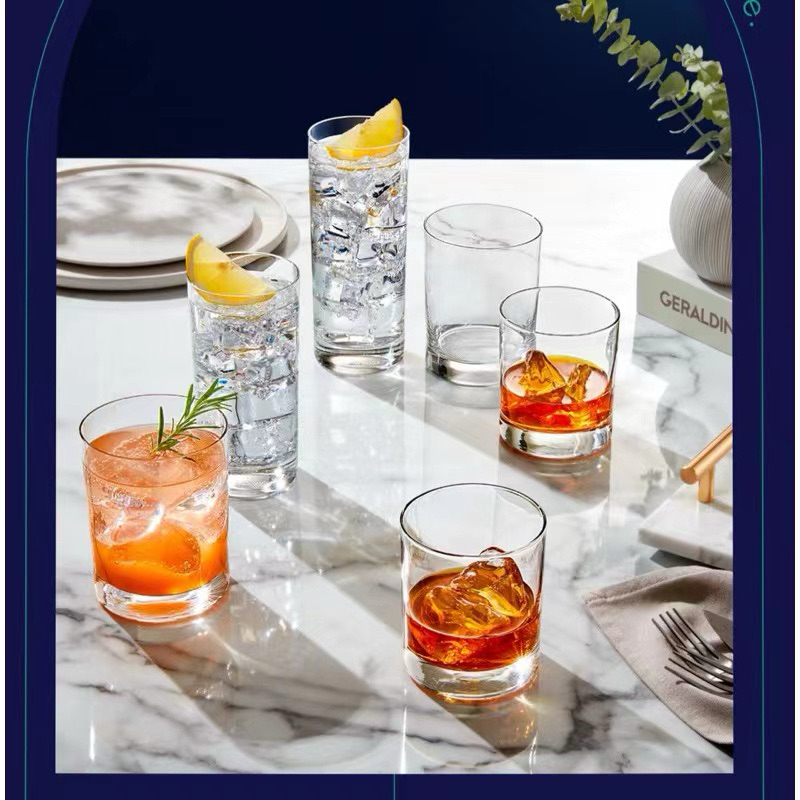 Ocean Fyn Series Water Juice Glass Hi Ball Long Drink Glass Double Rock ...