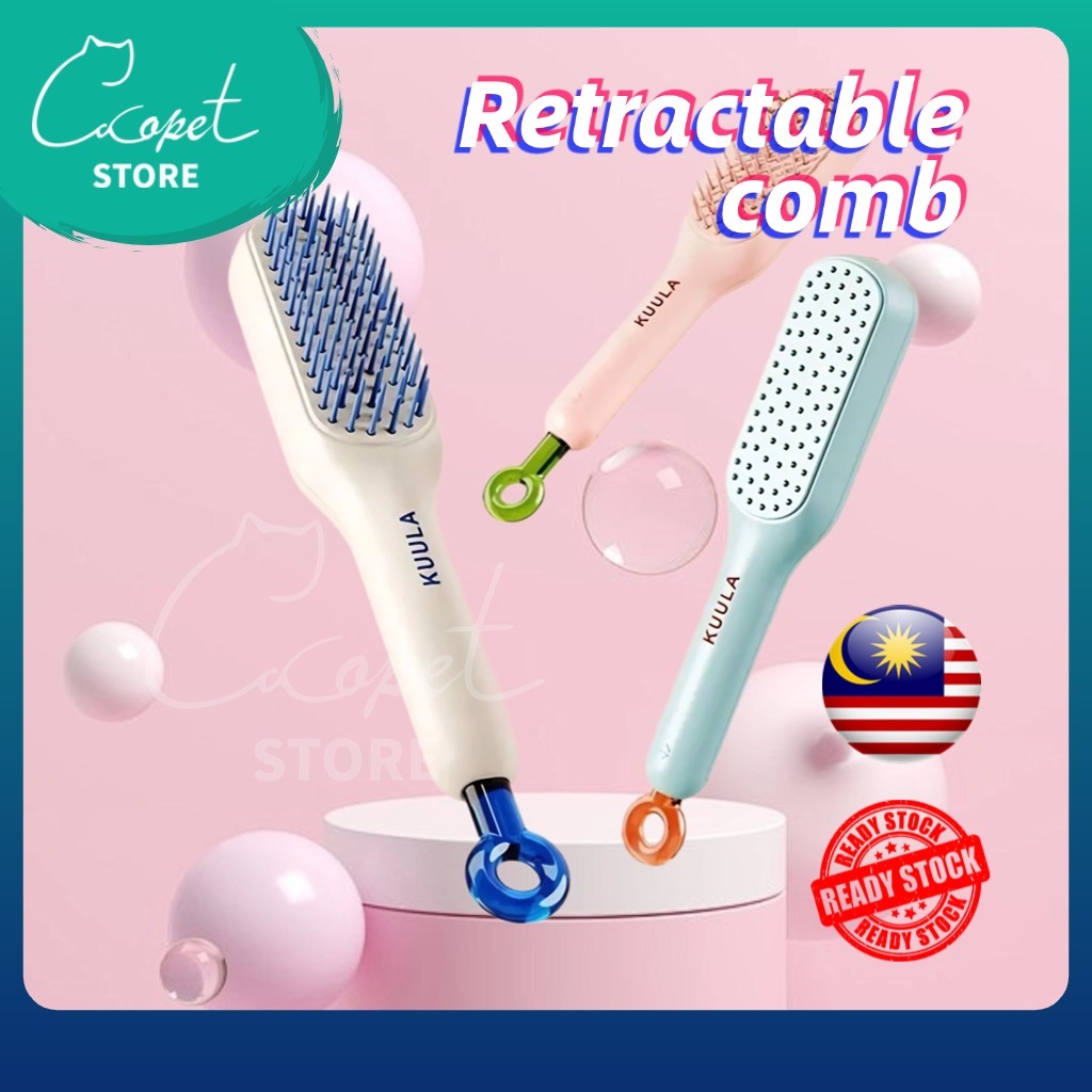 Retractable Magic Comb Hair Cleaning No Hair Damage Anti-Static ...