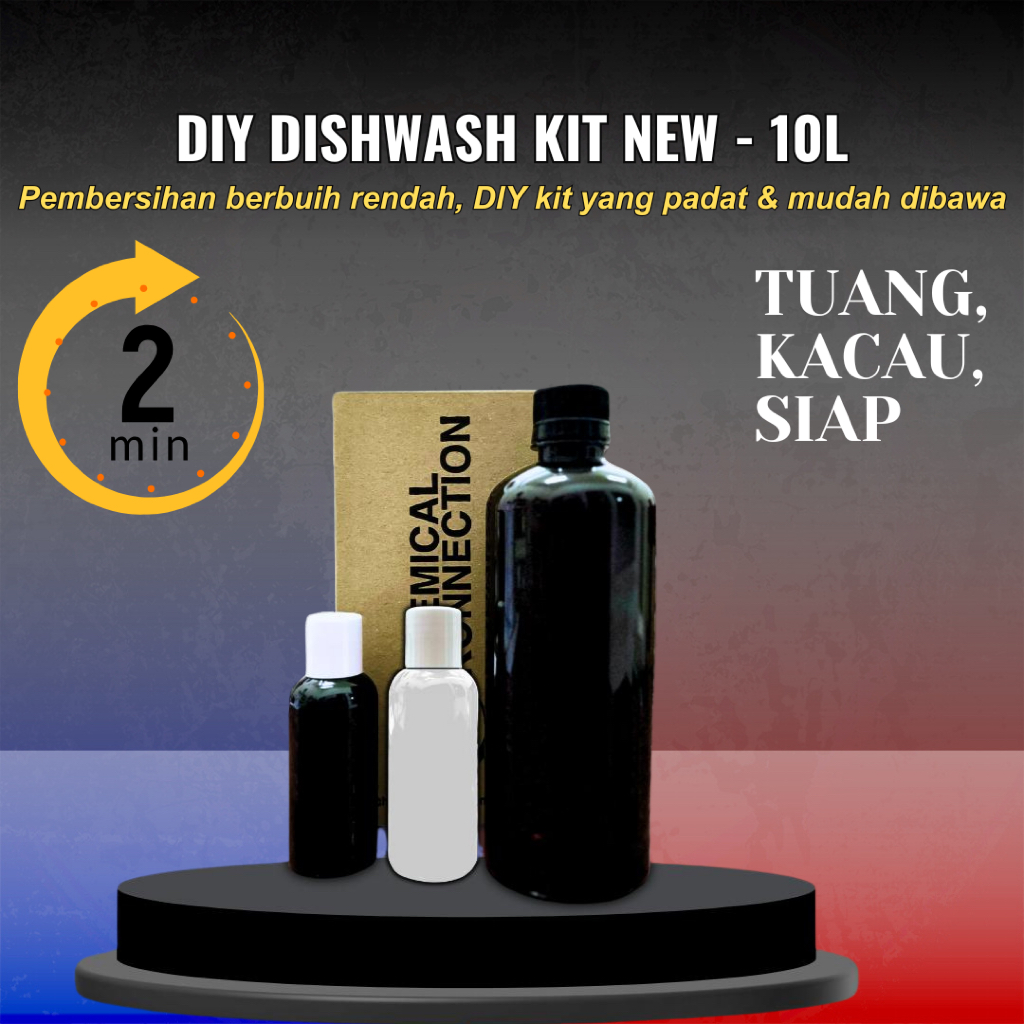 IXORA Dishwash DIY KIT | 5-IN-1 | 2 MINIT SIAP | Sabun Cuci Pinggan ...