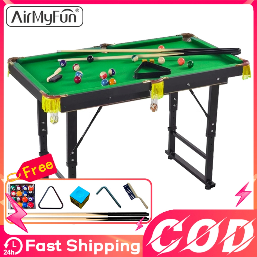 Pool table 47*25.6 inches Mini billiard Table for Kids adjustable metal ...