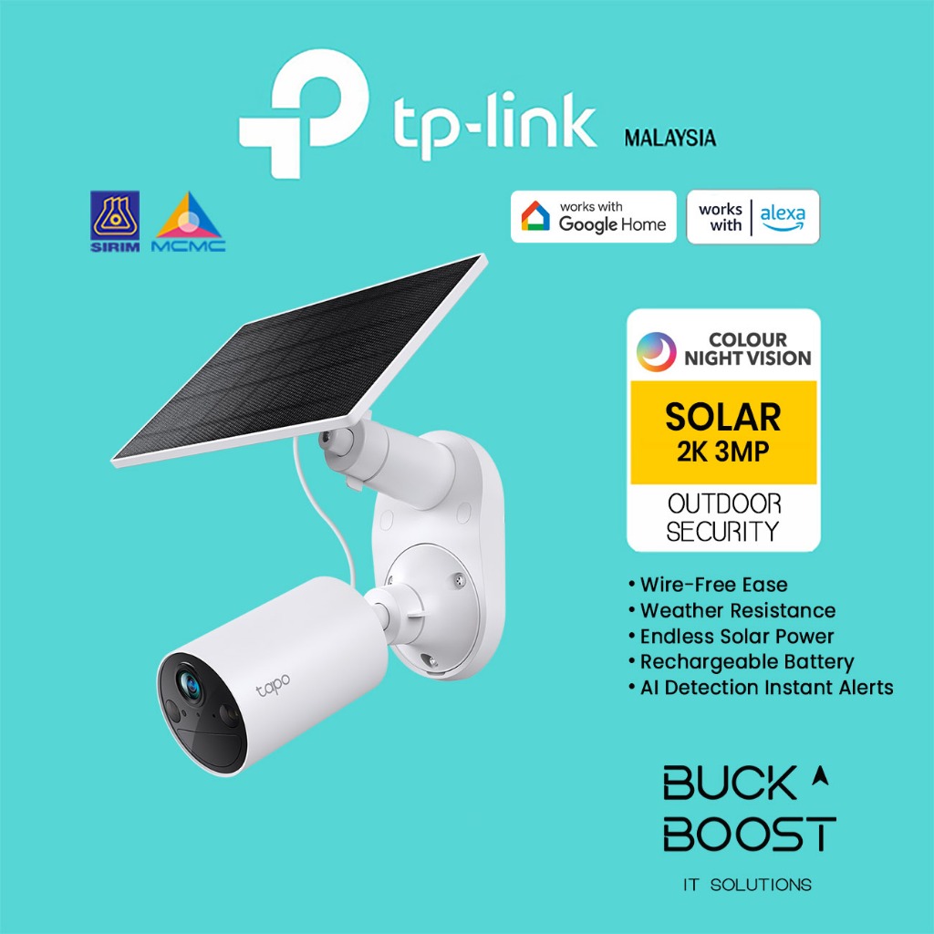 (No.1 Favourite) TP-LINK Solar-Powered Security Camera, Smart Wire-Free ...