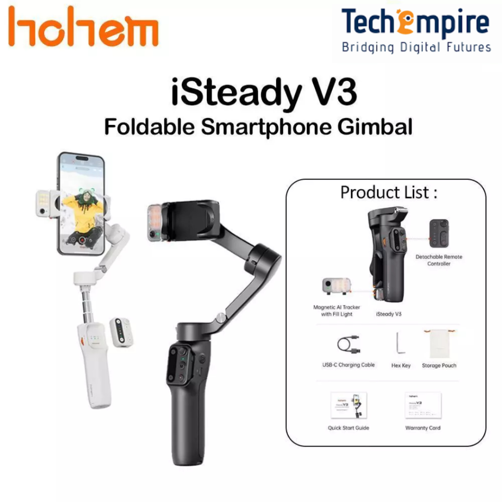 Hohem iSteady V3 Foldable Smartphone Gimbal Stabilizers With Storage ...