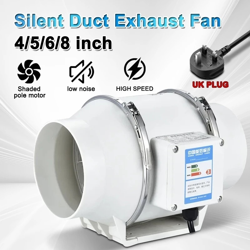 COD Exhaust Fan 4 Inch 6 Inch 8 Inch Diagonal Flow Pressurized Duct Fan ...