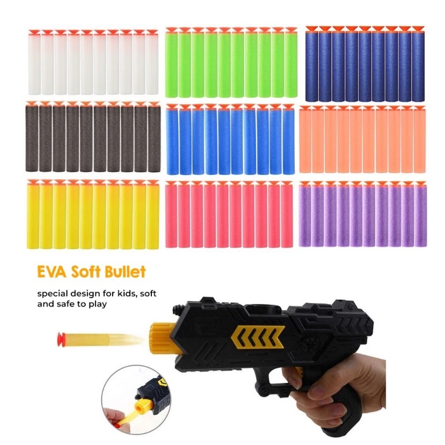 Toy Gun Darts Bullets Refill Soft Suction cup EVA Portable Reusable ...
