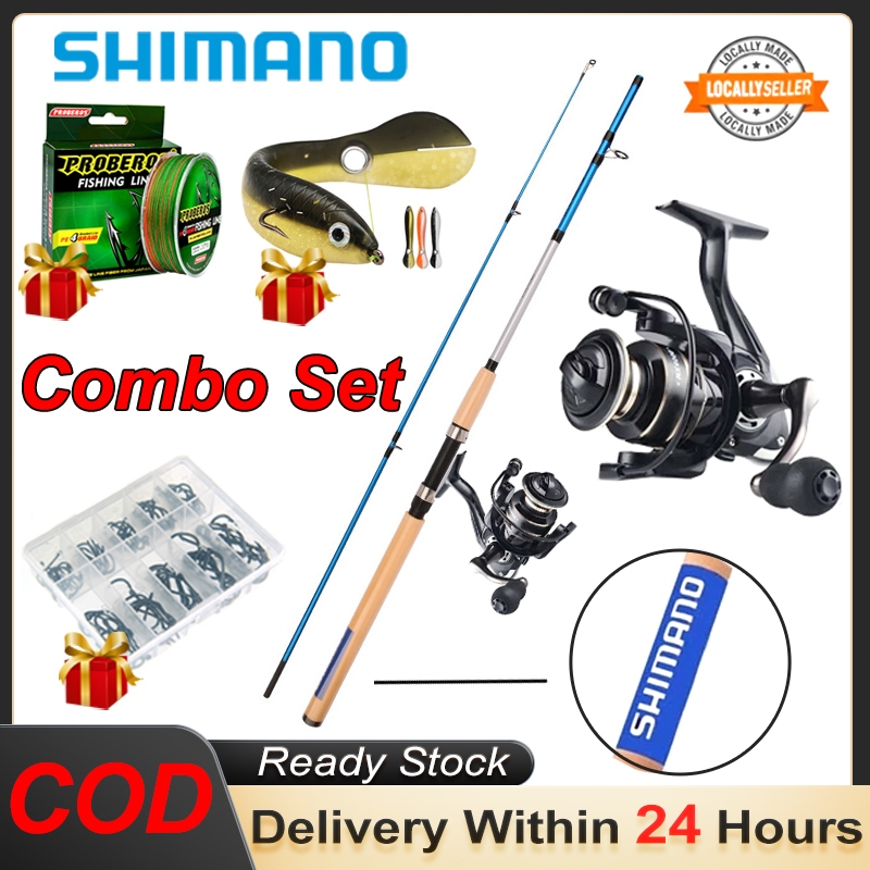 2025 Shimano Rod Fishing Set Combo Reel Spinning Rod Full Set Joran ...