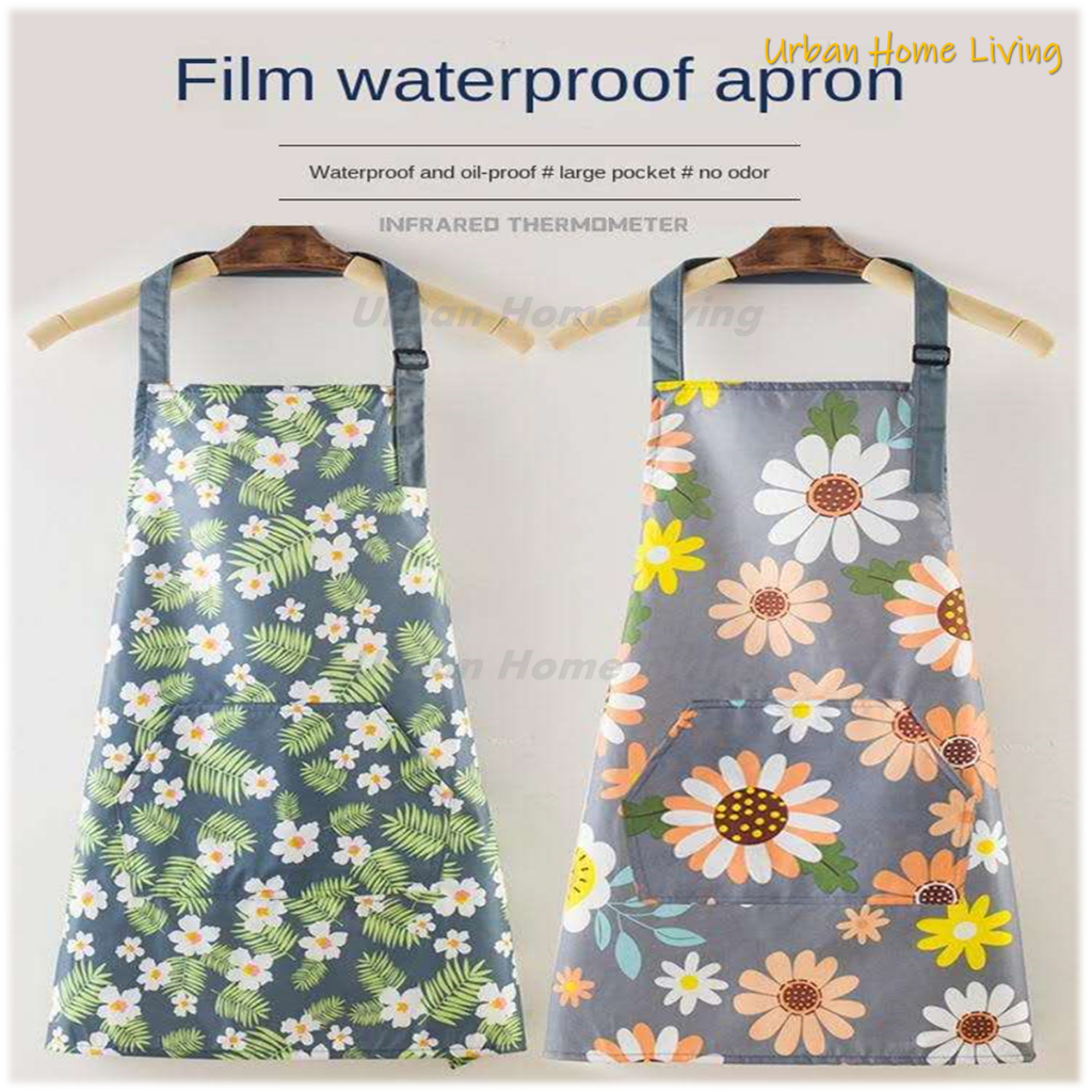 Adjustable Waterproof Kitchen Cooking Apron Baking Oil-Proof Cotton ...
