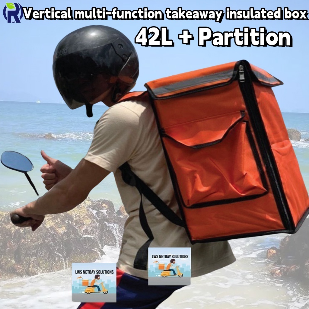 Malaysia🇲🇾 45L (2 in 1 Desgin) Food Delivery Bag Backpacks Style Beg ...