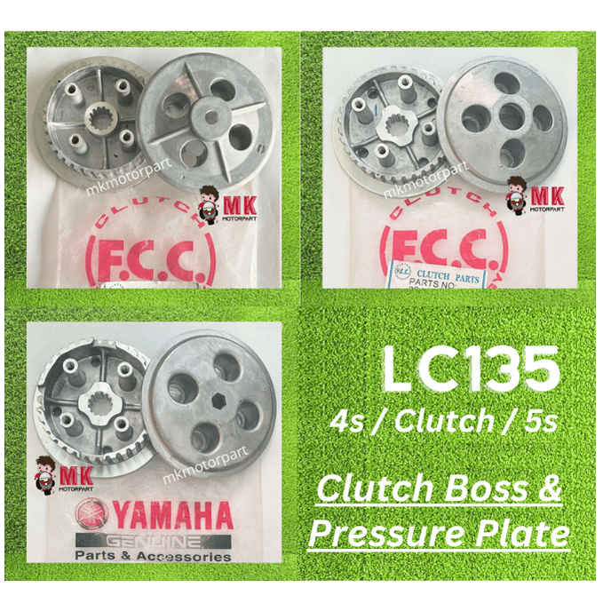 [ SET ] Pressure Plate & Clutch Boss Yamaha LC135 V1 4S ES Hand Clutch 5S 55C V2 V3 V4 V5 V6 V7 ...