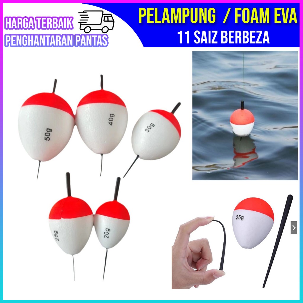 Pelampung Pancing EPS Foam Sea Fishing Hard Floats with Vertical Float ...