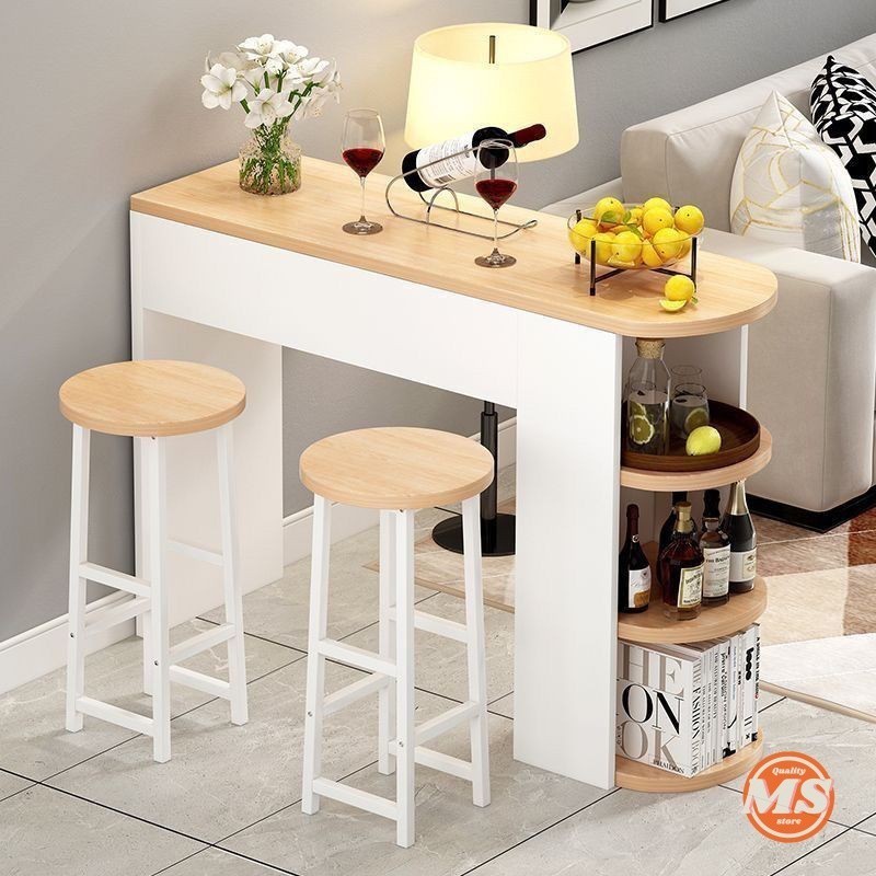 1Table+2chairs Small apartment bar table home living room porch table ...