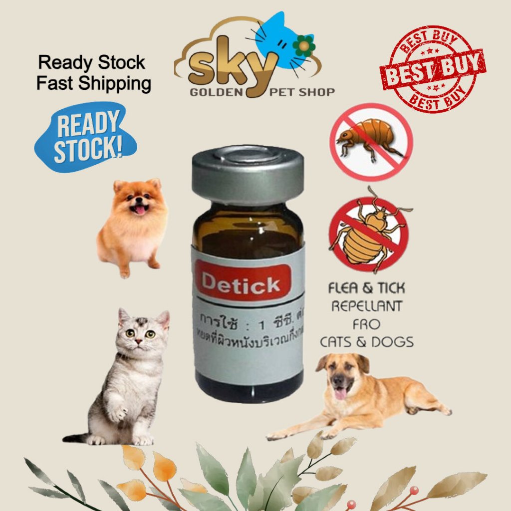 Detick Anti Tick & Flea (For Dogs and Cats) - 1cc | Shopee Malaysia