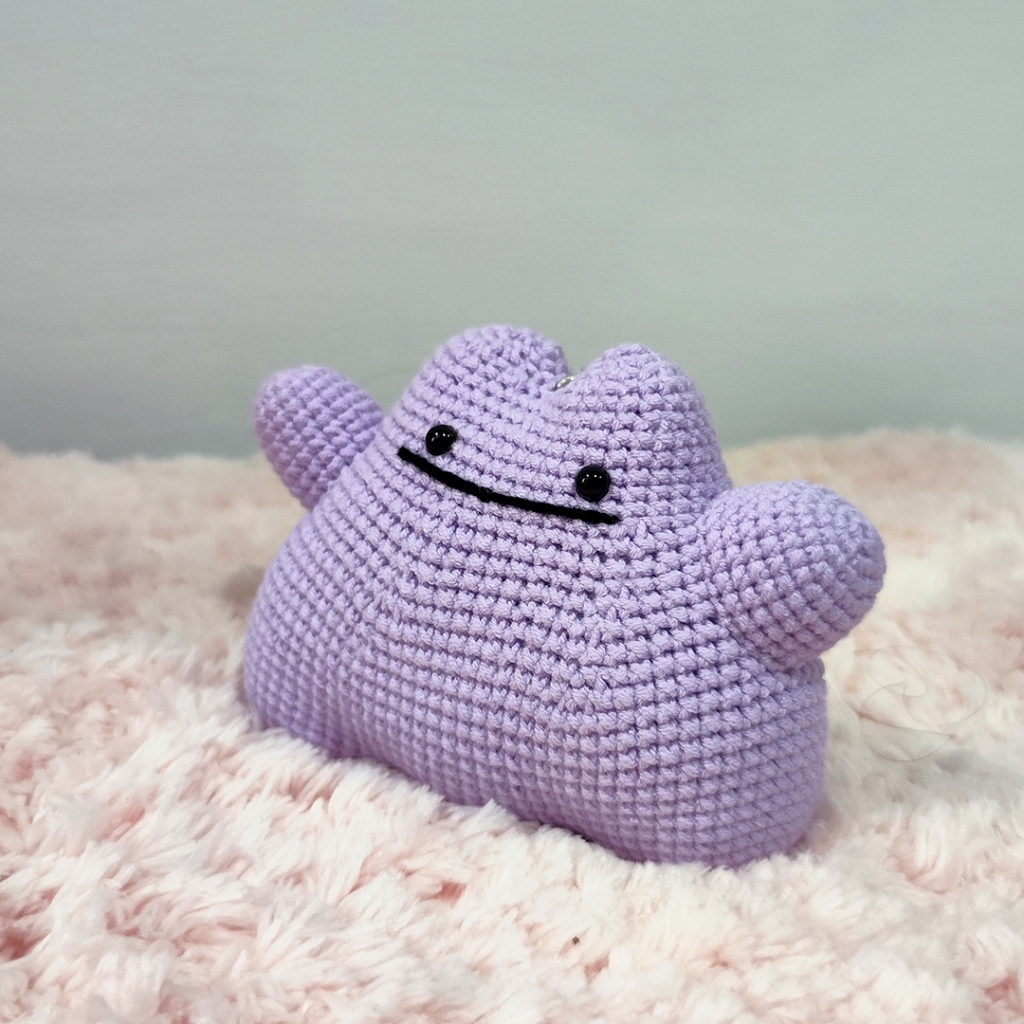 Handmade Crochet Pokemon Ditto Keychain | Plushie Amigurumi | Gifts ...