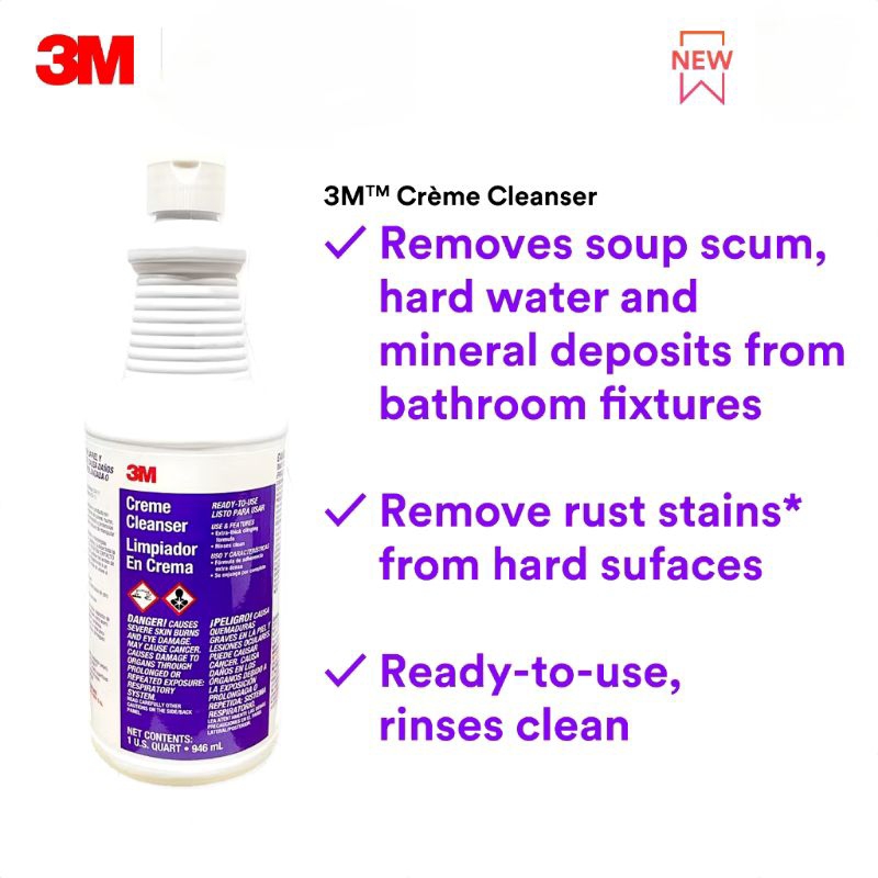 3M™ Creme Cleanser Ready-to-Use/ Rust Stains Removal/ Bathroom Cleaner ...