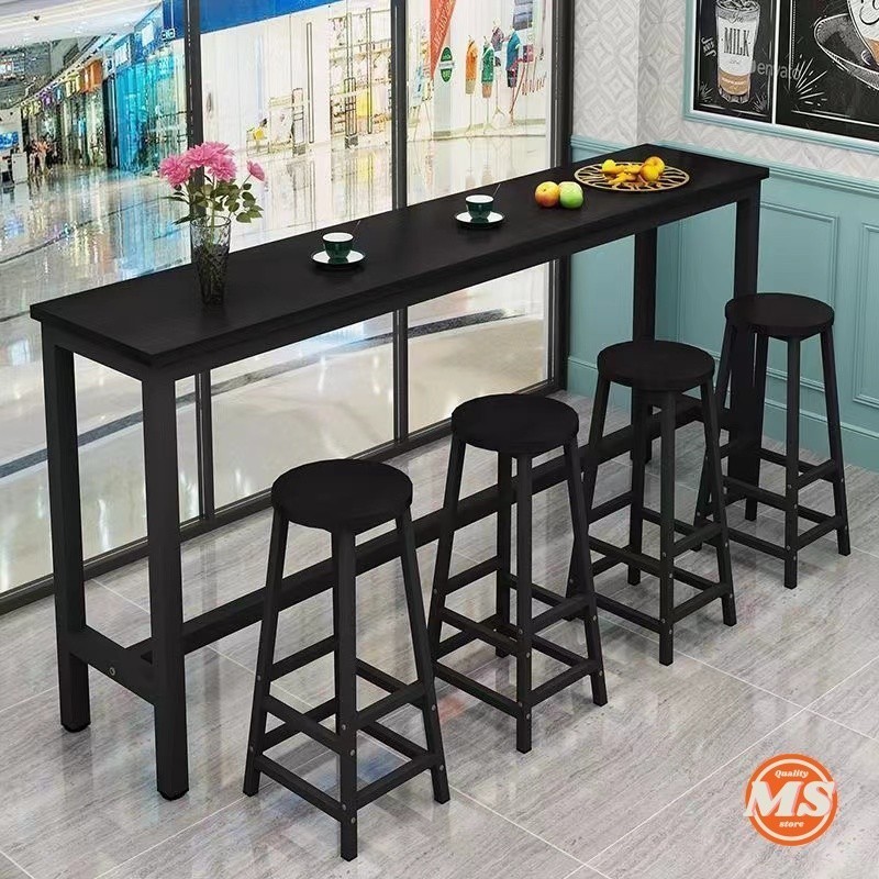 180*40*100 CM 1Table+4Chairs set High Bar Stool / Dining Table / Meja ...
